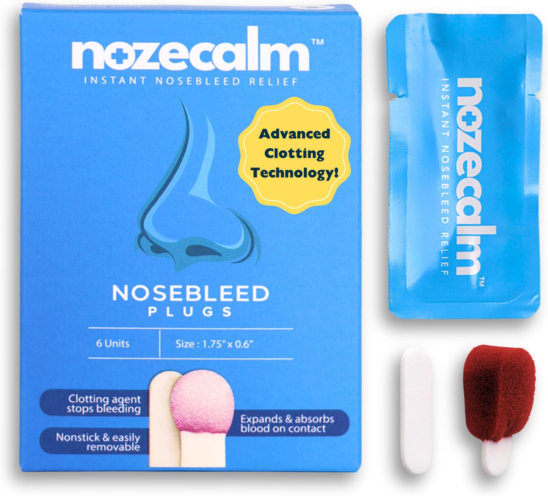 Amazon.com: Nampons Nosebleed Stoppers - 24 Nose Bleed Plugs with ...