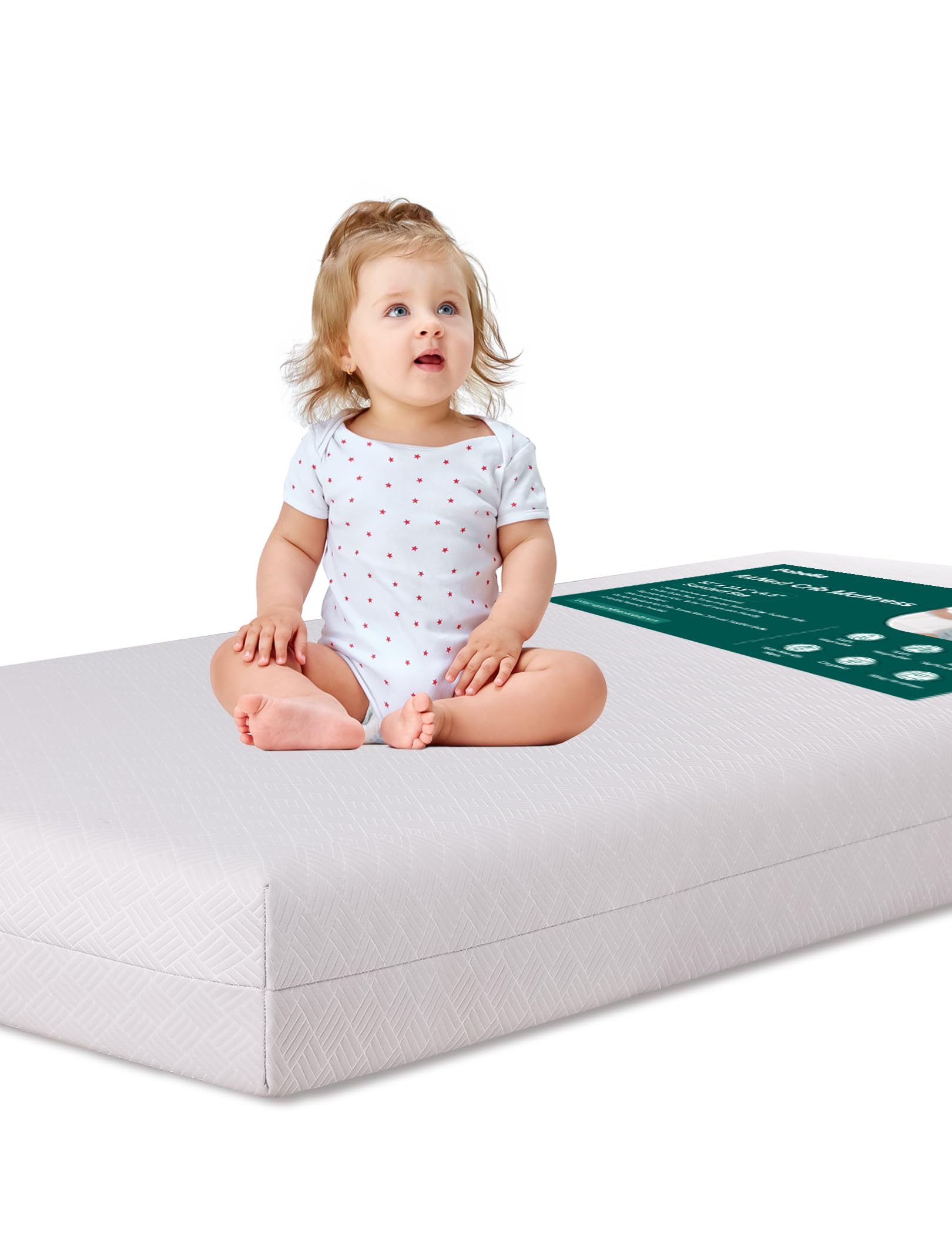 BABELIO Memory Foam Crib Mattress Dual-Sided Baby Toddler Mattress ...