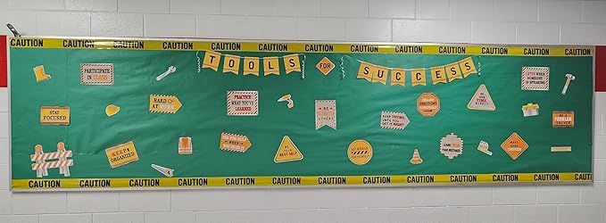 Amazon.com : Outus 47 Pcs Construction Bulletin Board Set Construction ...