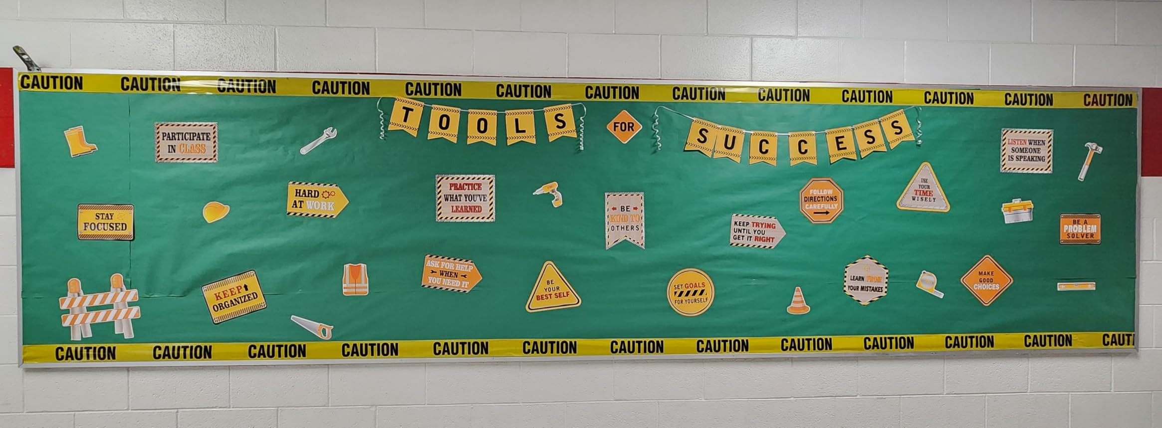 Amazon.com : Outus 47 Pcs Construction Bulletin Board Set Construction ...