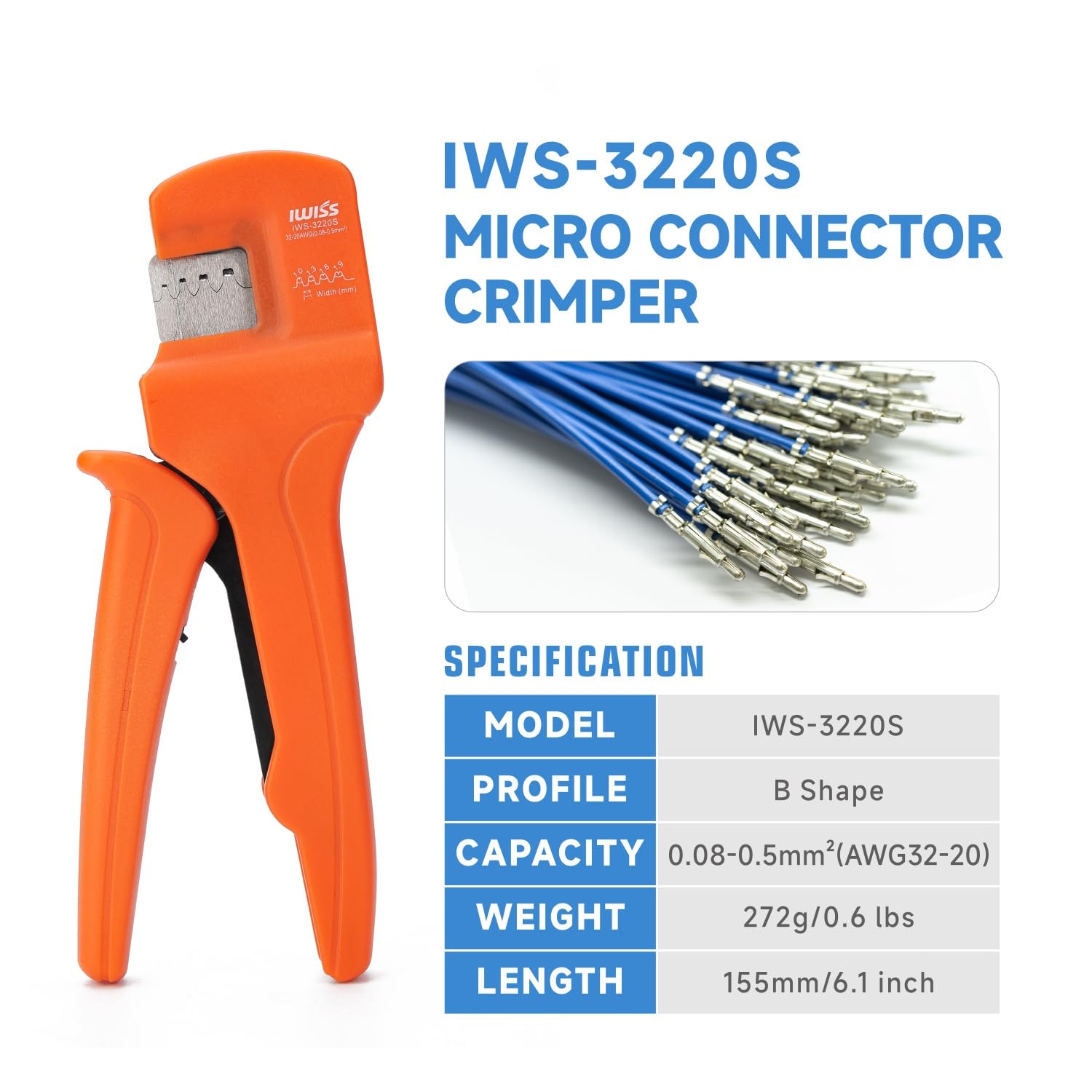 Snapklik.com : iCrimp IWS-3220S Micro Pin Connector Crimping Tool