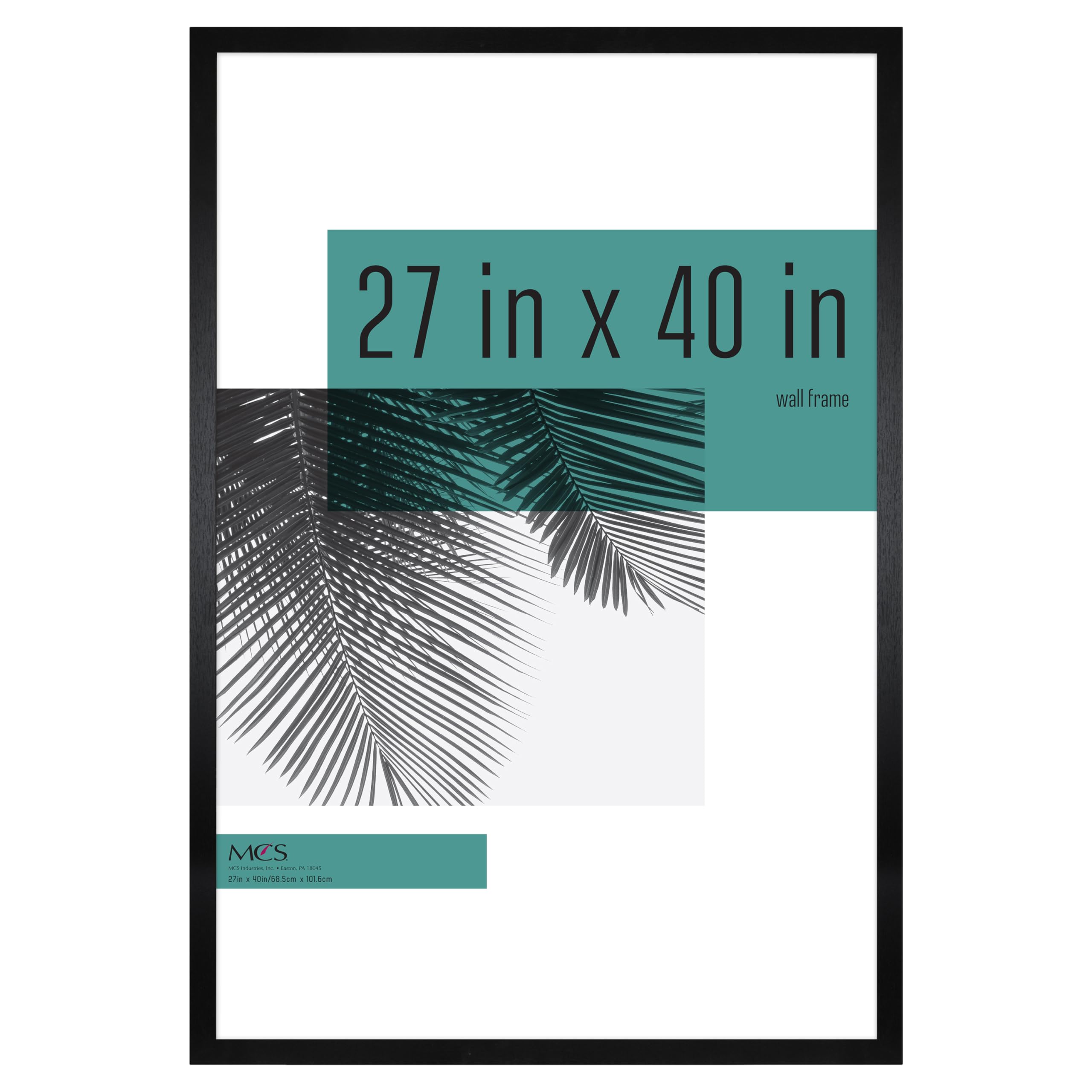 MCS Studio Gallery 27x40 Poster Frame Black Woodgrain, Vertical ...