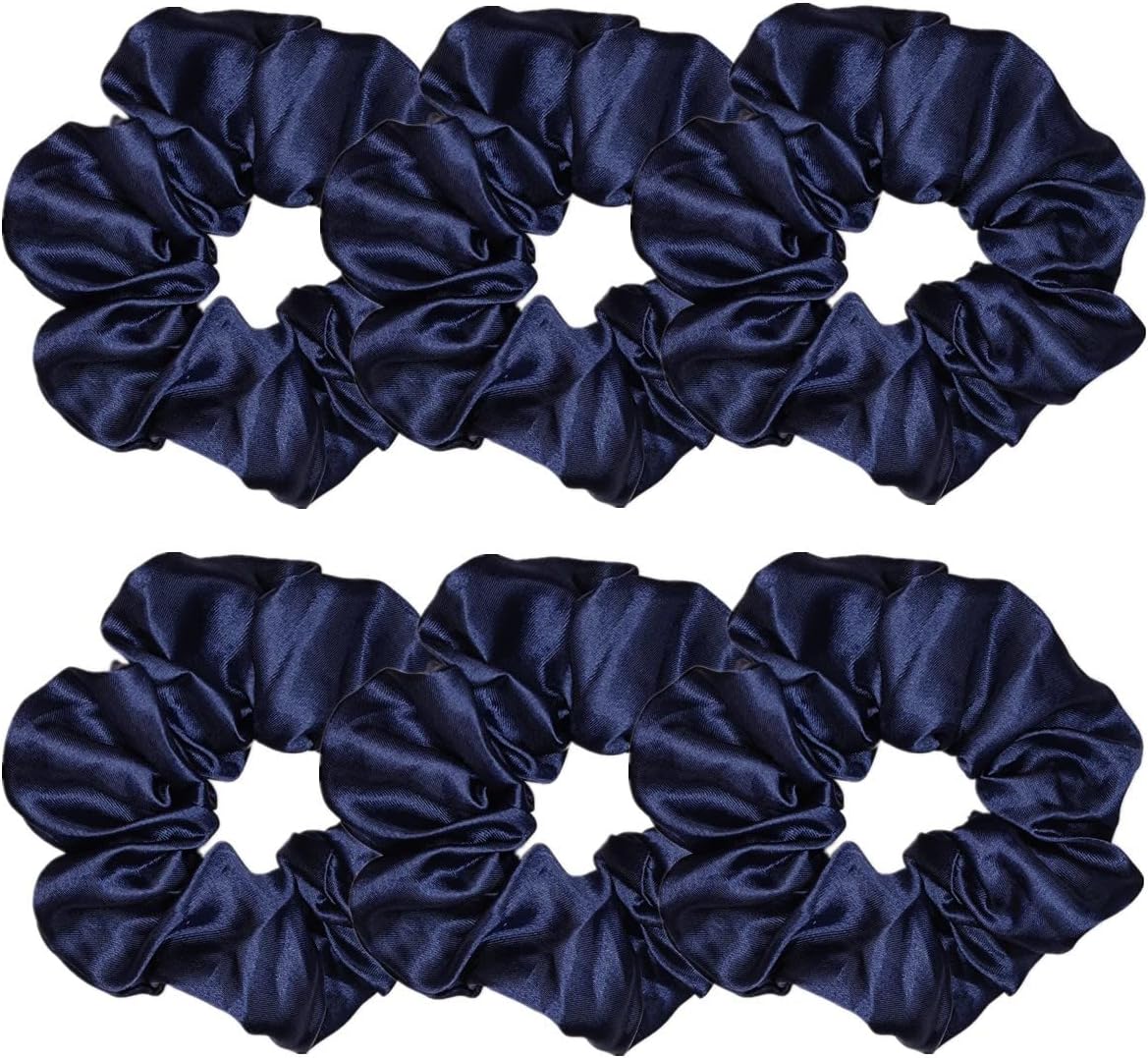 Amazon.com : Jaciya 12 Pack Elastics Band Hair Scrunchies Purple Satin ...