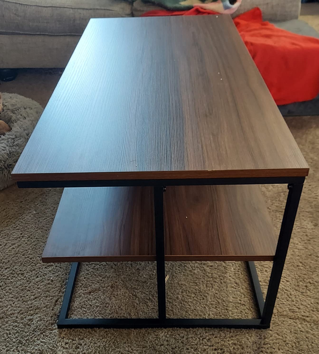 $13/mo - Finance 510 DESIGN Monarch Coffee Table with Storage Shelf - Modern 2 Tier Wooden Top ...