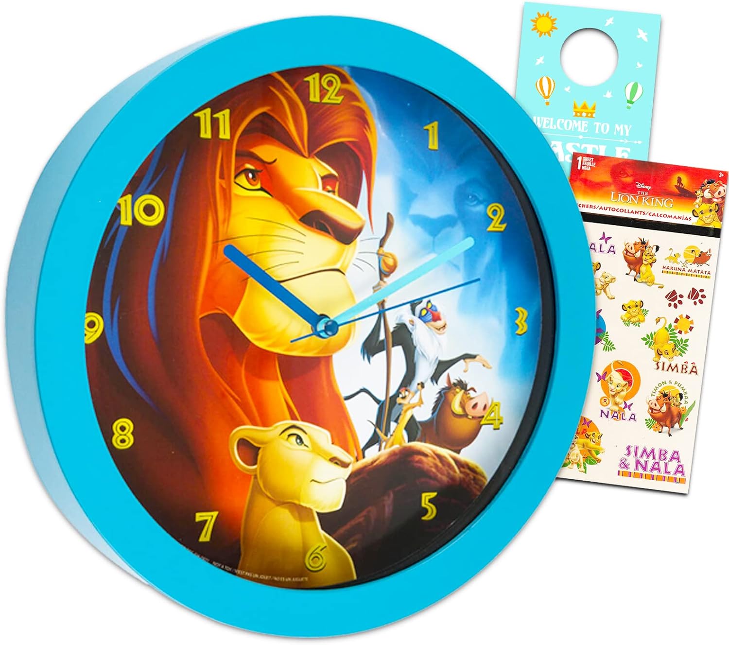 Amazon.com: Classic Disney Disney Lion King Wall Clock Featuring Simba ...