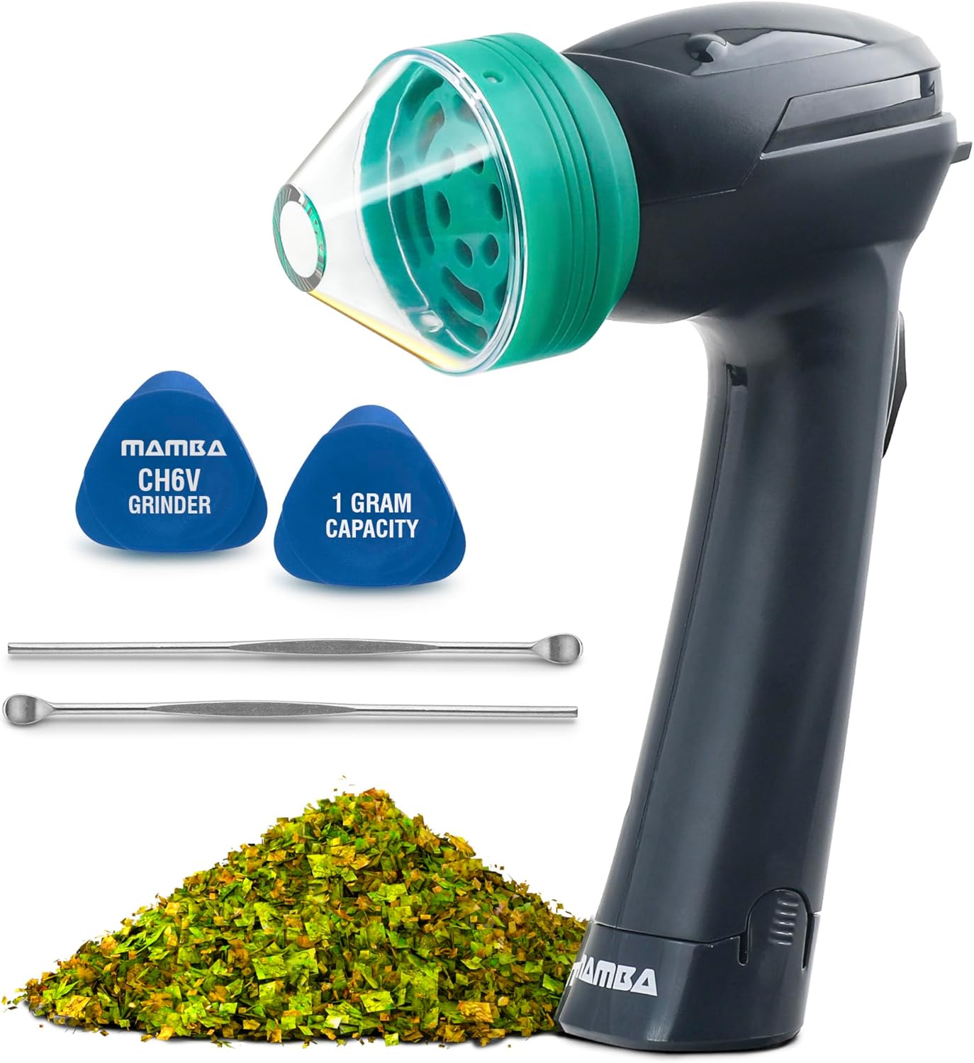 Mamba 6V Electric Herb Grinder. Battery Powered One-Handed Mill for ...