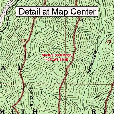 Amazon.com : USGS Topographic Quadrangle Map - Shelly Creek Ridge ...