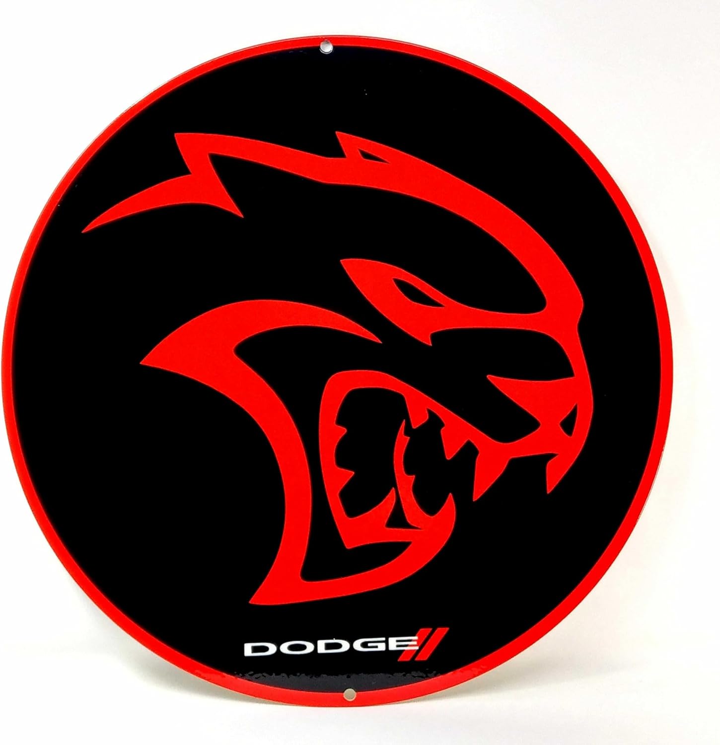 Amazon.com: ZIC Motorsports Dodge Hellcat Black and Red Steel Sign ...