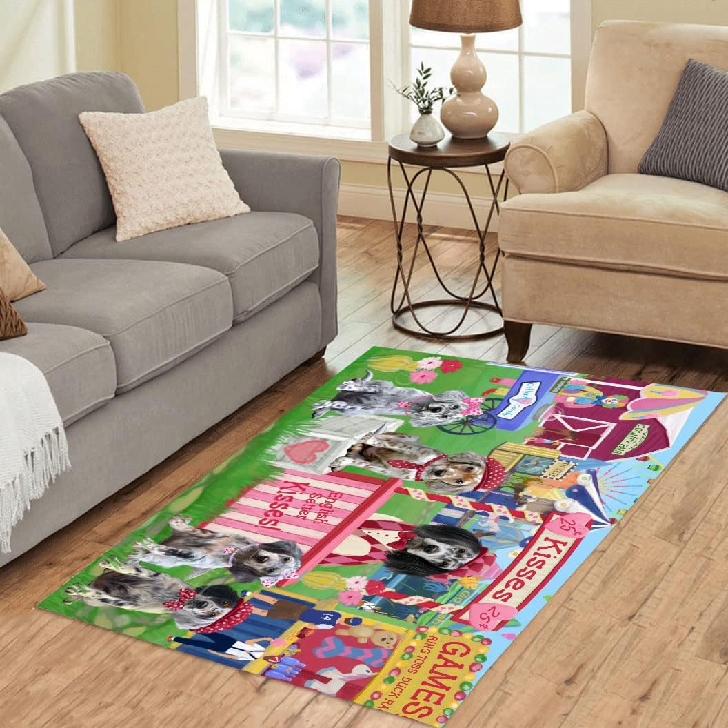 Amazon.com: Carnival Kissing Booth English Setter Dog Area Rug - Ultra ...