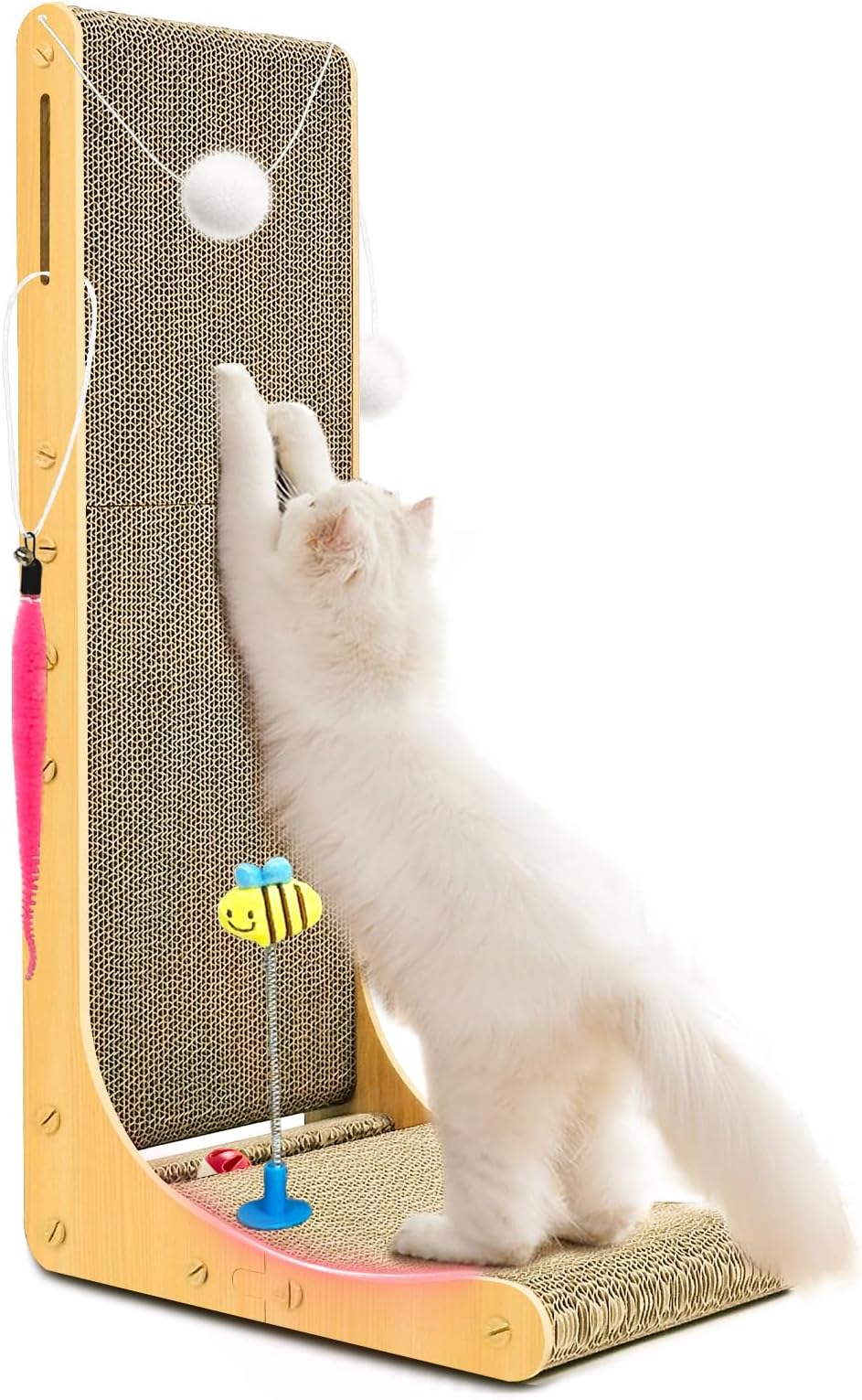 Amazon.com : FUKUMARU Cat Scratcher, 26.8 Inch L Shape Cat Scratch Pad ...