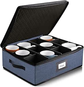 Amazon.com - Hearth & Harbor Coffee Mug Storage, Quilted and Stackable ...