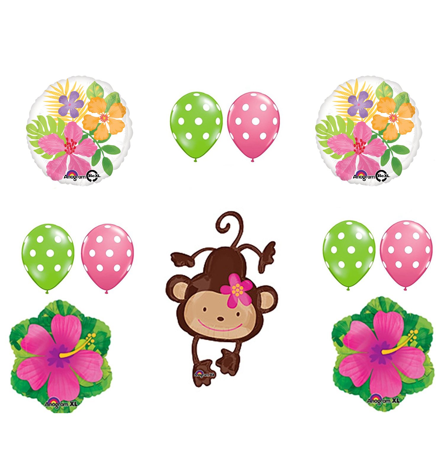 Amazon.com: Mod Monkey Party Supplies Birthday or Baby Shower Girl ...