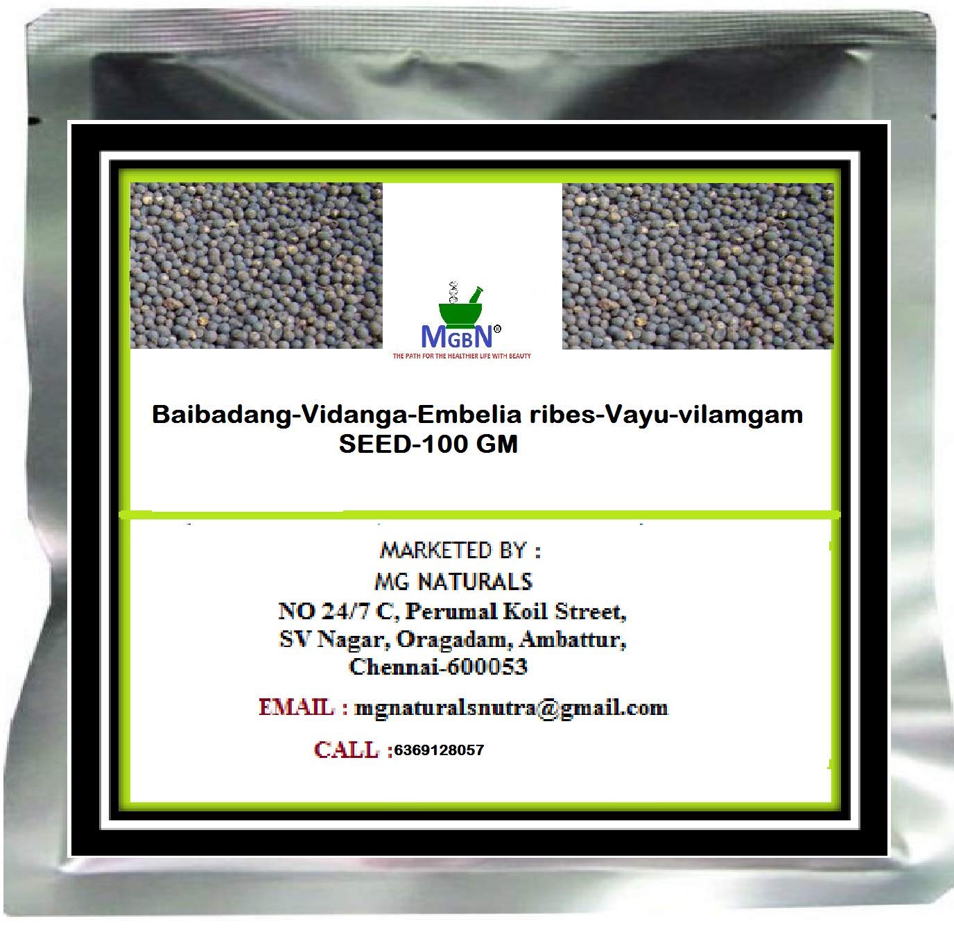 Baibadang-Vidanga-Embelia ribes-Vayu-vilamgam-SEED-100 GM : Amazon.in ...