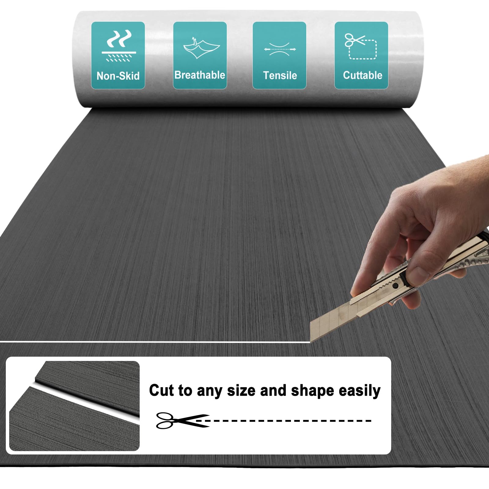 Snapklik.com : Boat Flooring Foam Boat Decking Self Adhesive Marine Non ...