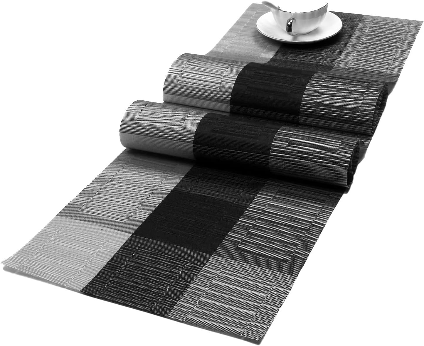 Amazon.com: Black Table Runners 36 Inches Long Geometric Greek Key ...