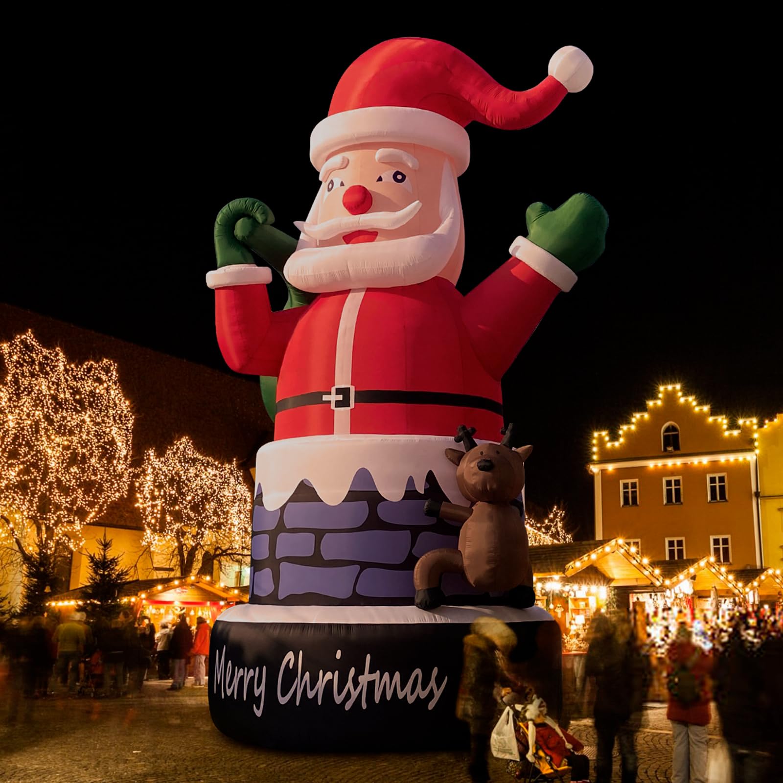 Amazon.com: Giant Santa Claus 33FT Giant with UL Blower for Christmas ...