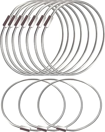 Amazon.com: CrocSee 10 Pack Threaded Locking Key Rings (Diameter 3 ...
