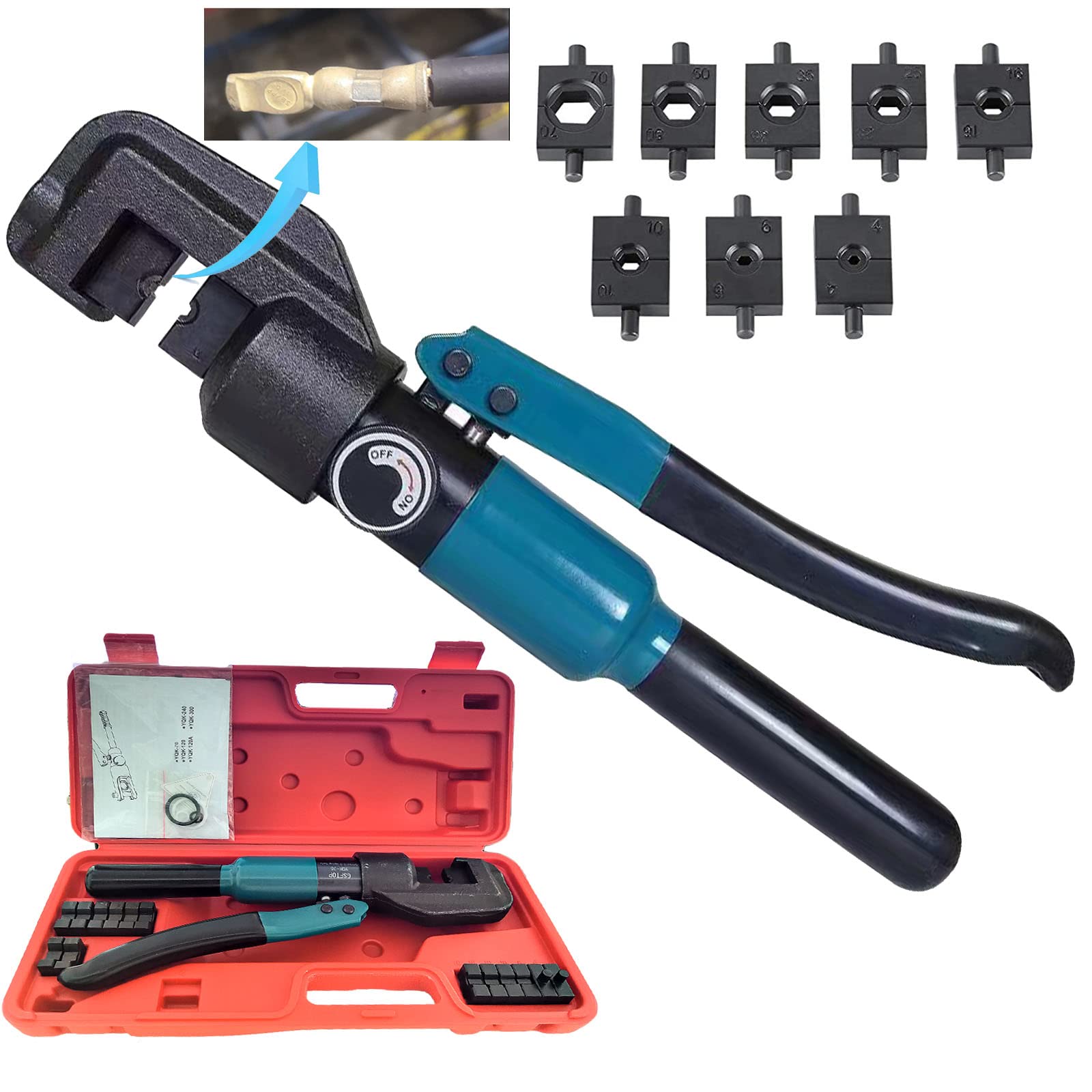 Buy GSFTOP Hand Operated Hydraulic Crimping Tool,Cable Crimping Tool ...