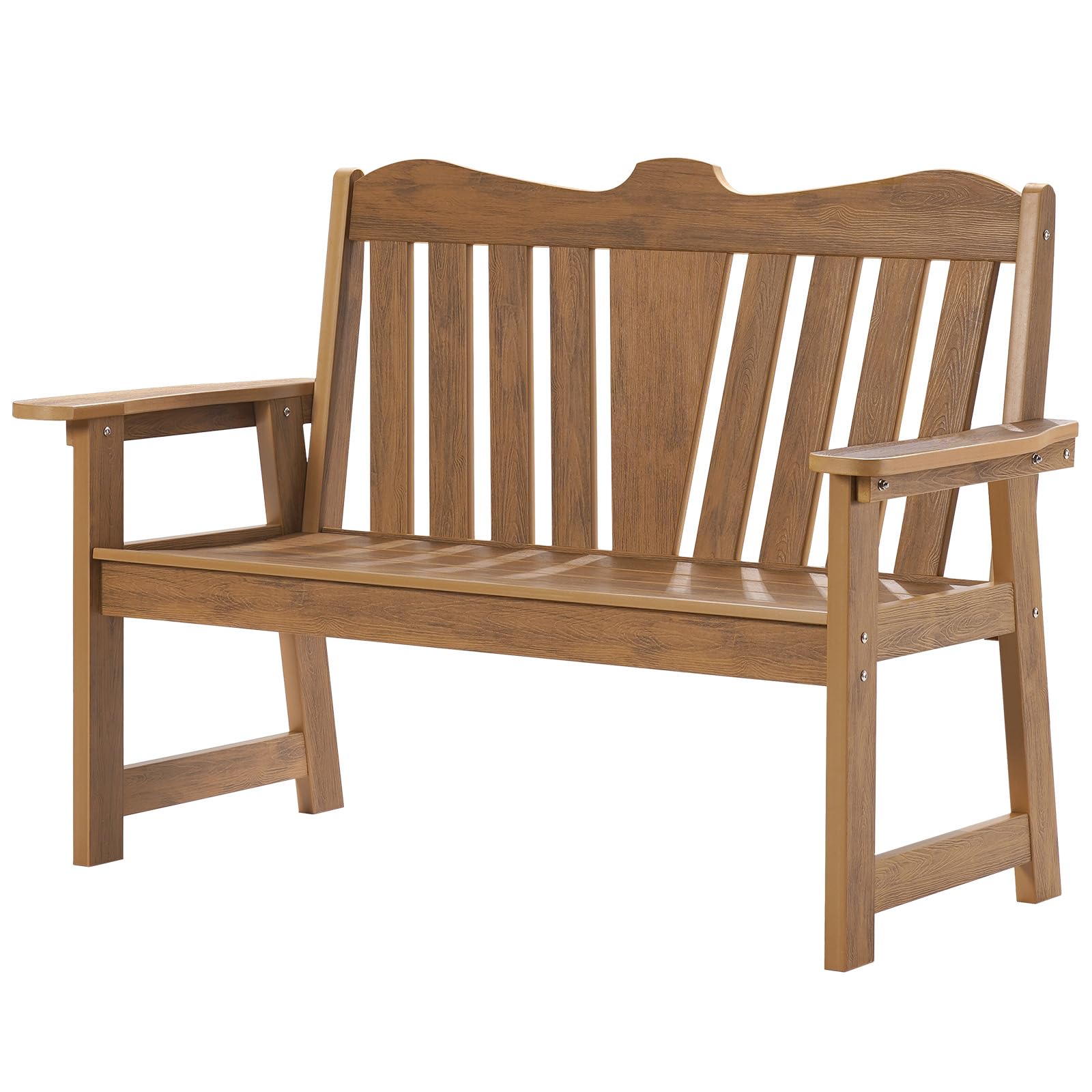 Amazon.com: ONBRILL Outdoor Bench, 2-Person Weatherproof Garden Bench ...