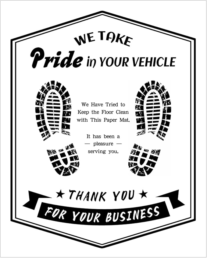 Amazon.com: 100 Pcs Disposable Paper Floor Mats for Cars: Kraft Paper ...