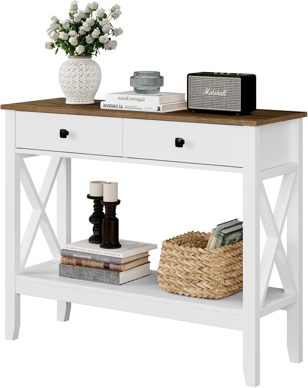 Amazon.com: Lomojo Console Table,Sofa Table 13.8" D x 39.37" W x 31.5 ...