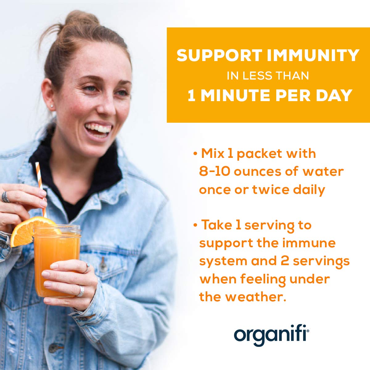 Organifi Immunity - Organic Superfood Immunity Support - 14 Single ...