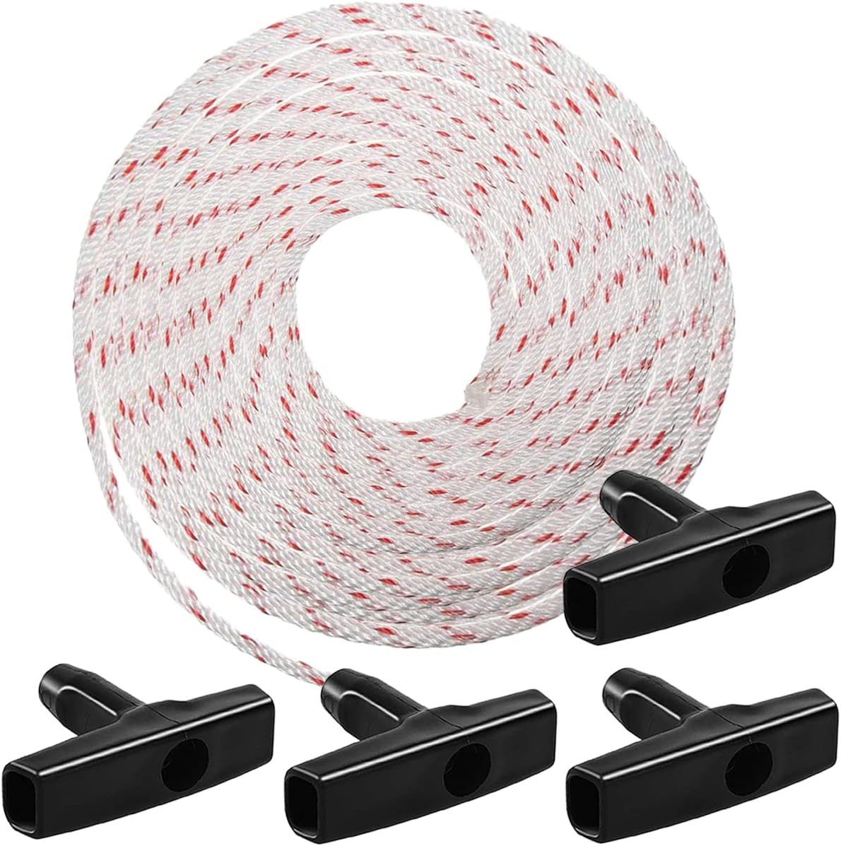 ZAMDOE Recoil Starter Rope (3mm x 15m) with 4 Starter Handle, Pull ...