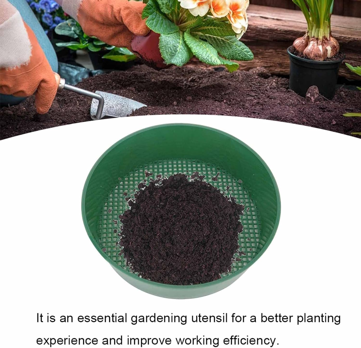 Tamiz de jardín, 4 piezas de plástico para tamizar suelo, tamiz ...