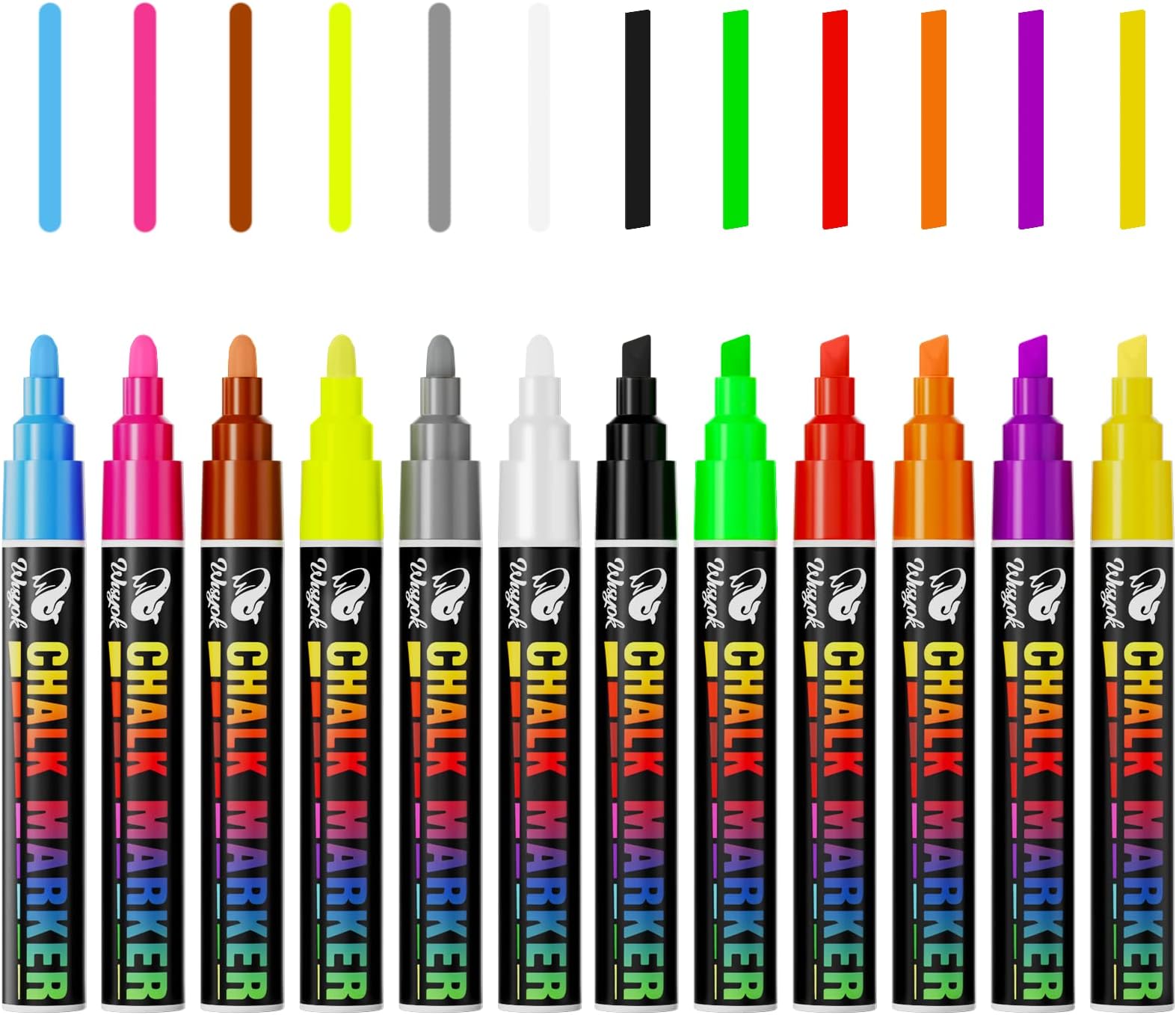 Amazon.com : WISYOK 12 Pack Liquid Chalk Marker, Erasable Ink 12 ...
