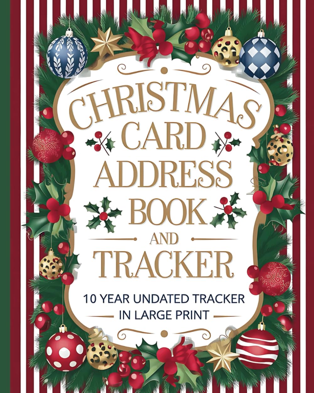 Christmas Card Address Book and Tracker Large Print: Holiday Cards Log ...