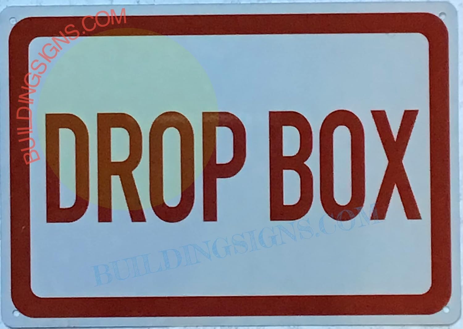 Drop Box Sign (White, Reflective, Aluminium 7X10,Rust Free): Amazon.com ...