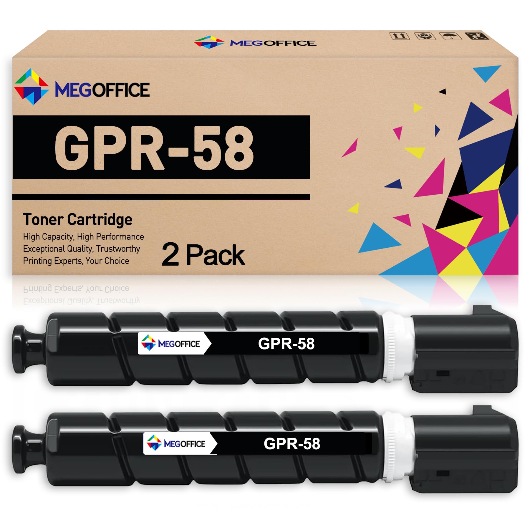 Amazon.com: MEGOFFICE Compatible Toner Cartridge Replacement for GPR-58 ...