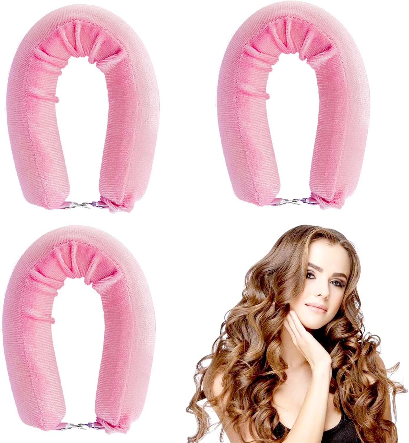 3 Pcs Heatless Blowout Rods, Heatless Curls, Heatless Curling Rod ...