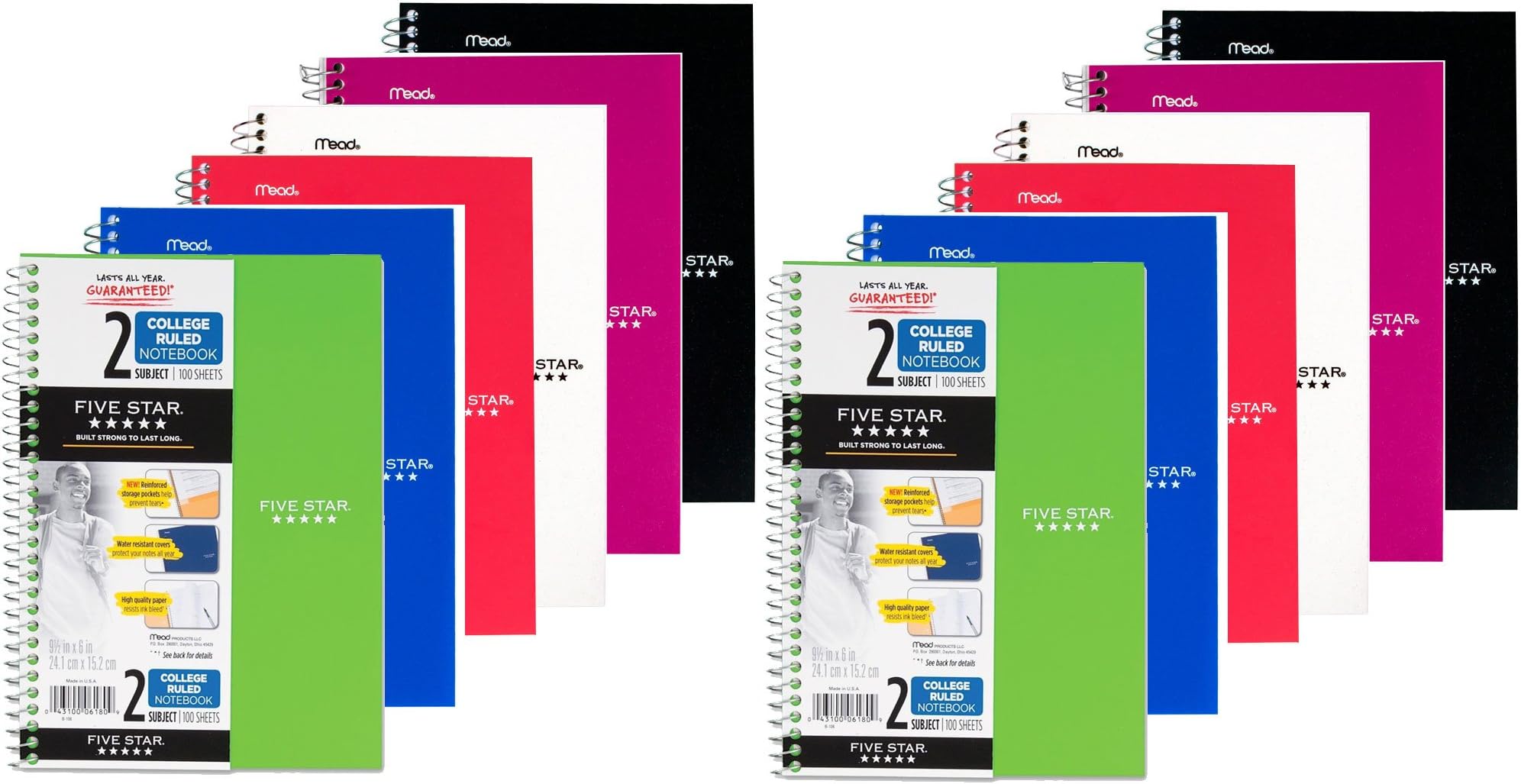 Amazon.com : Mintra Wireless Notebook 3pk - 80 Sheets - College Ruled ...