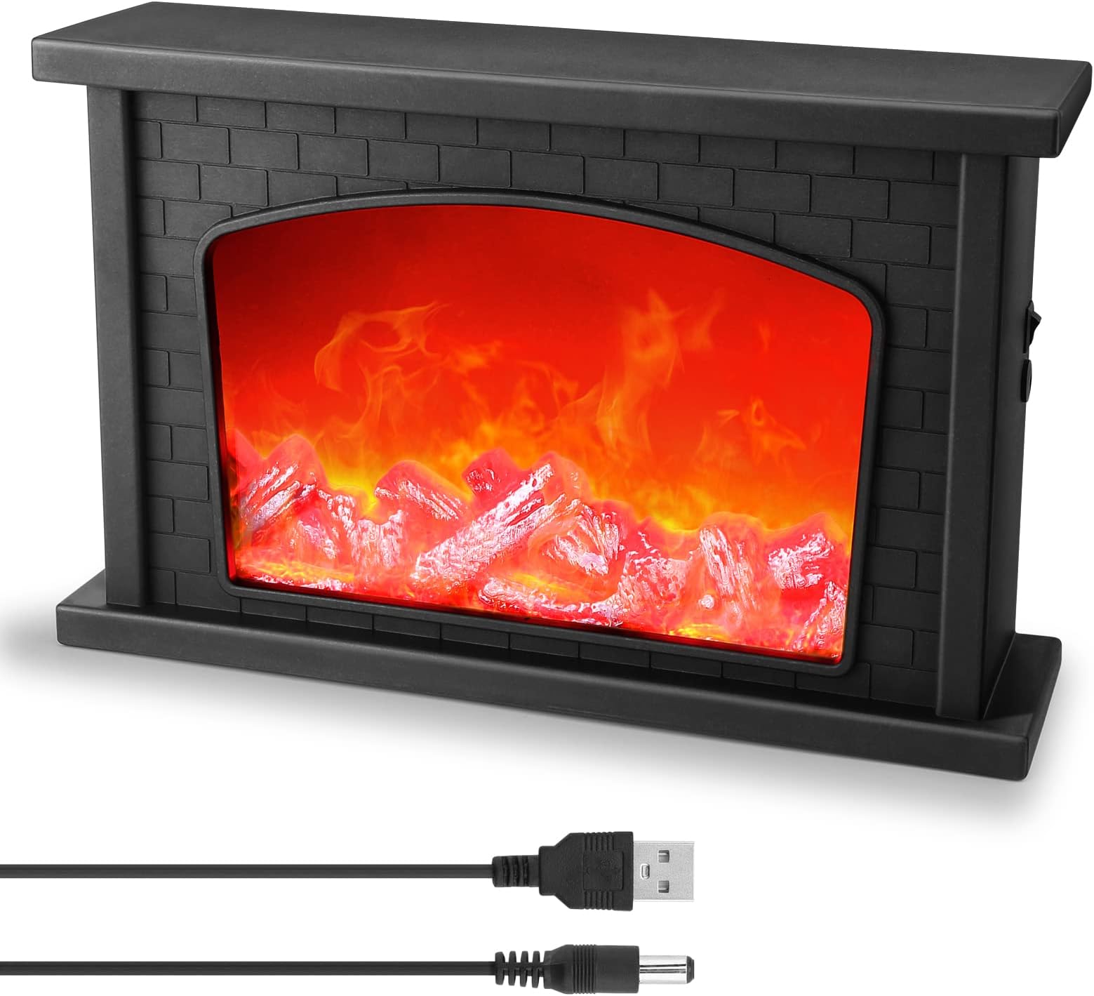 Technoline T9800 Decorative LED Fireplace, Metal, Black, 29 cm x 11 cm ...