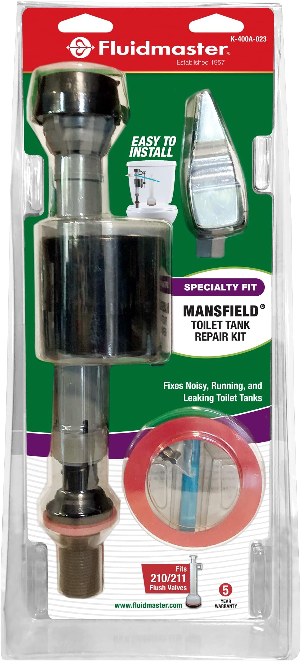 Fluidmaster 400ARHRFCS Universal High Performance PerforMAX Toilet Fill ...