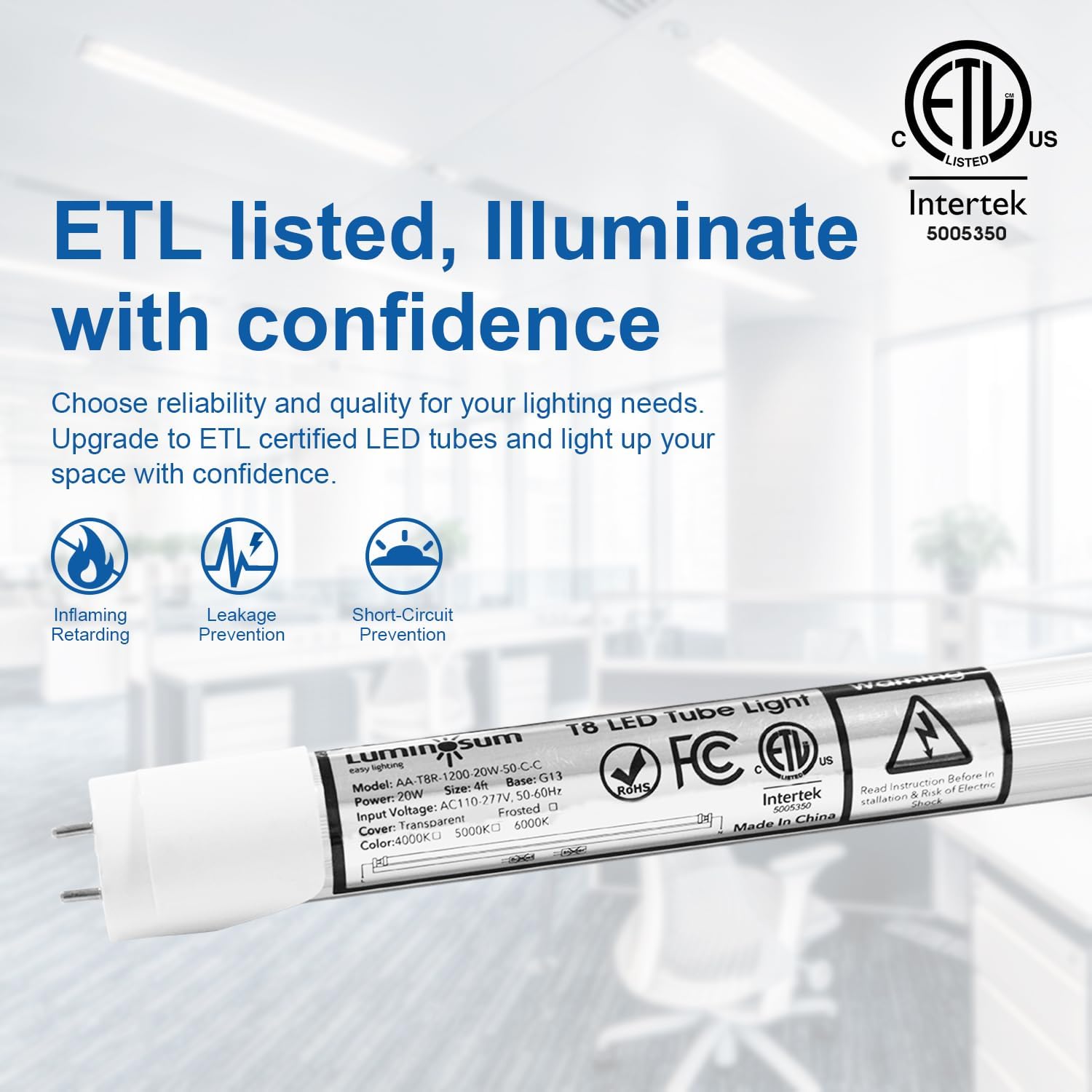 Snapklik.com : T8 LED Tube Light Bulbs 4 Foot 20W 40W Equivalent, 5000K ...
