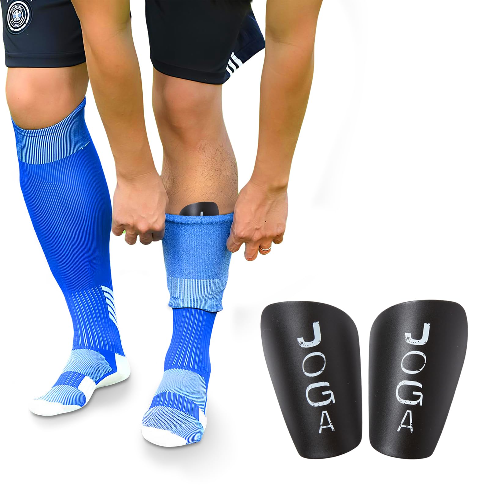 Joga Mini Shin Guards for Soccer Players Ultra Compact Lightweight ...