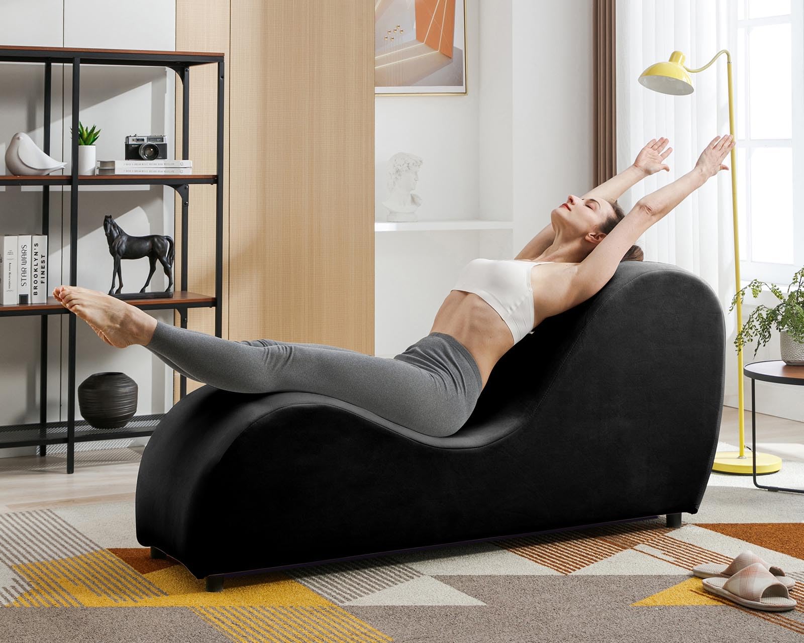 Amazon.com: PUREMIND Yoga Chair for Adults, Sleek Chaise Lounge for ...