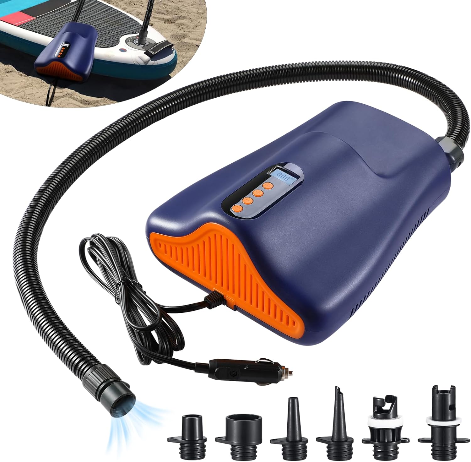 Amazon.com : Air Pump, Electric Air Pump Inflator, 22 PSI Digital LCD ...