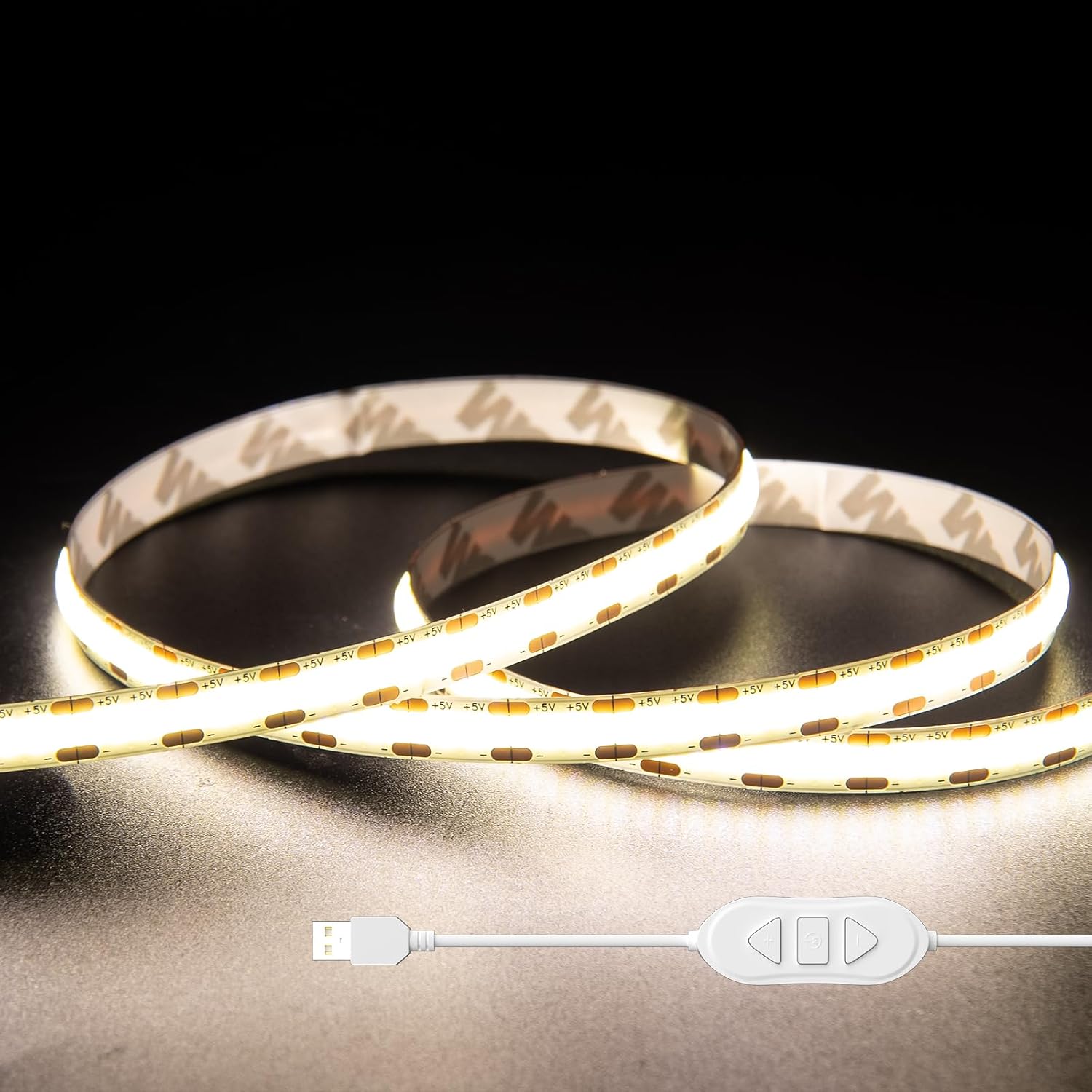 Amazon.com: Gingsow USB 5V COB LED Strip Lights 6.56ft/2M, Natural ...