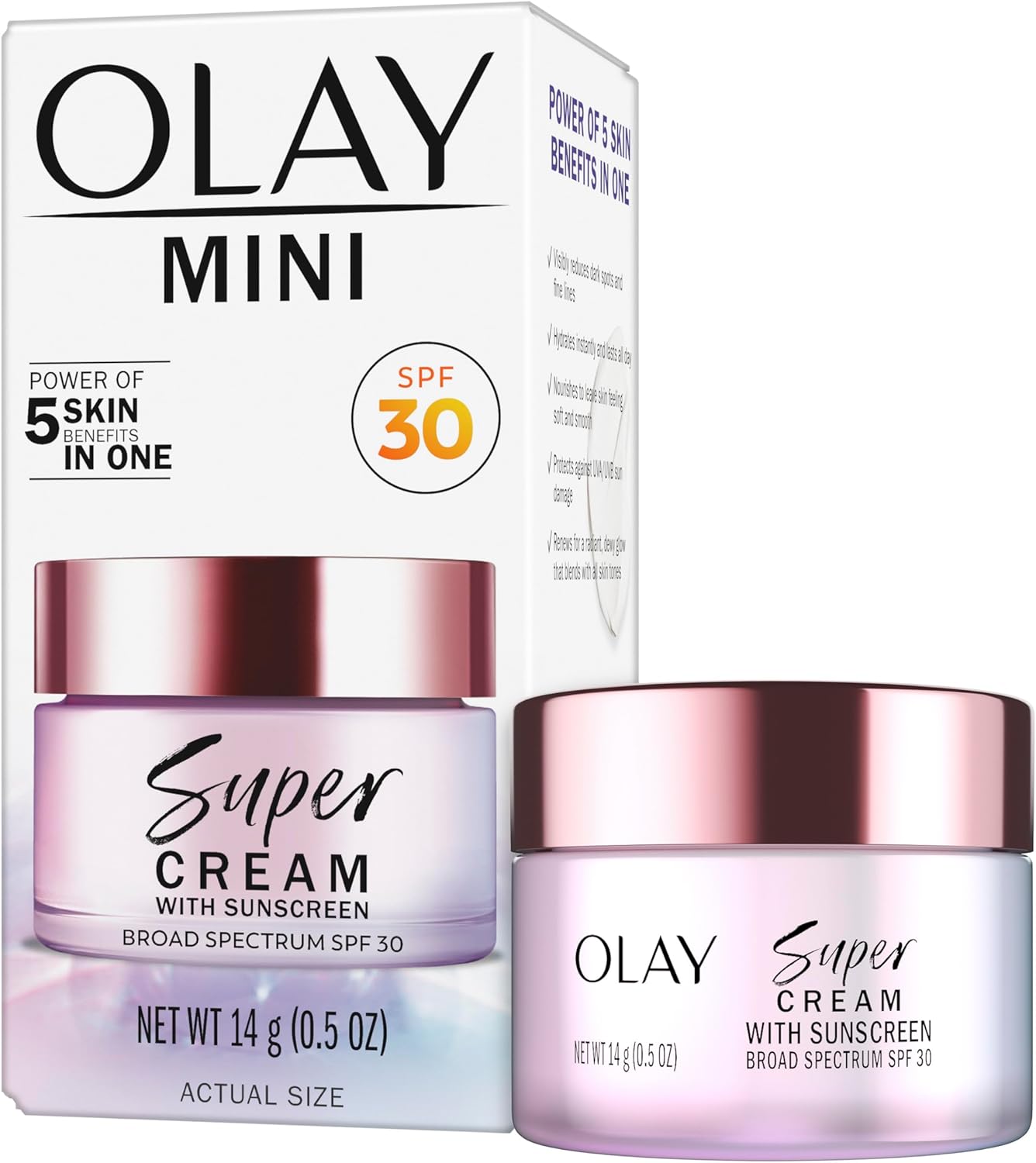 Olay Super Cream with Sunscreen SPF 30, Ultra Lightweight Face Moisturizer with Vitamin C ...