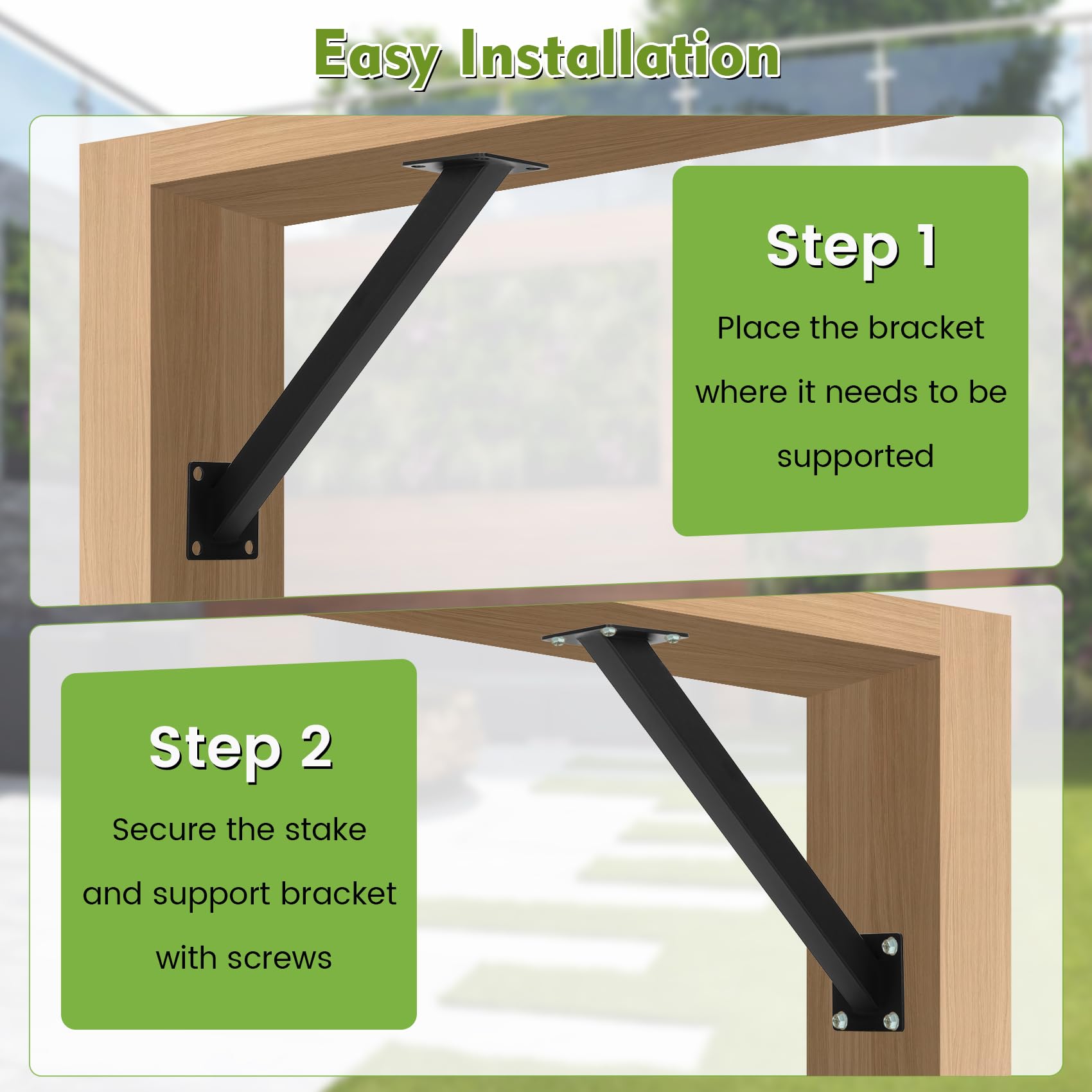 Snapklik.com : 12PC 45 Degree Angle Support Bracket, Pergola Kit Heavy ...