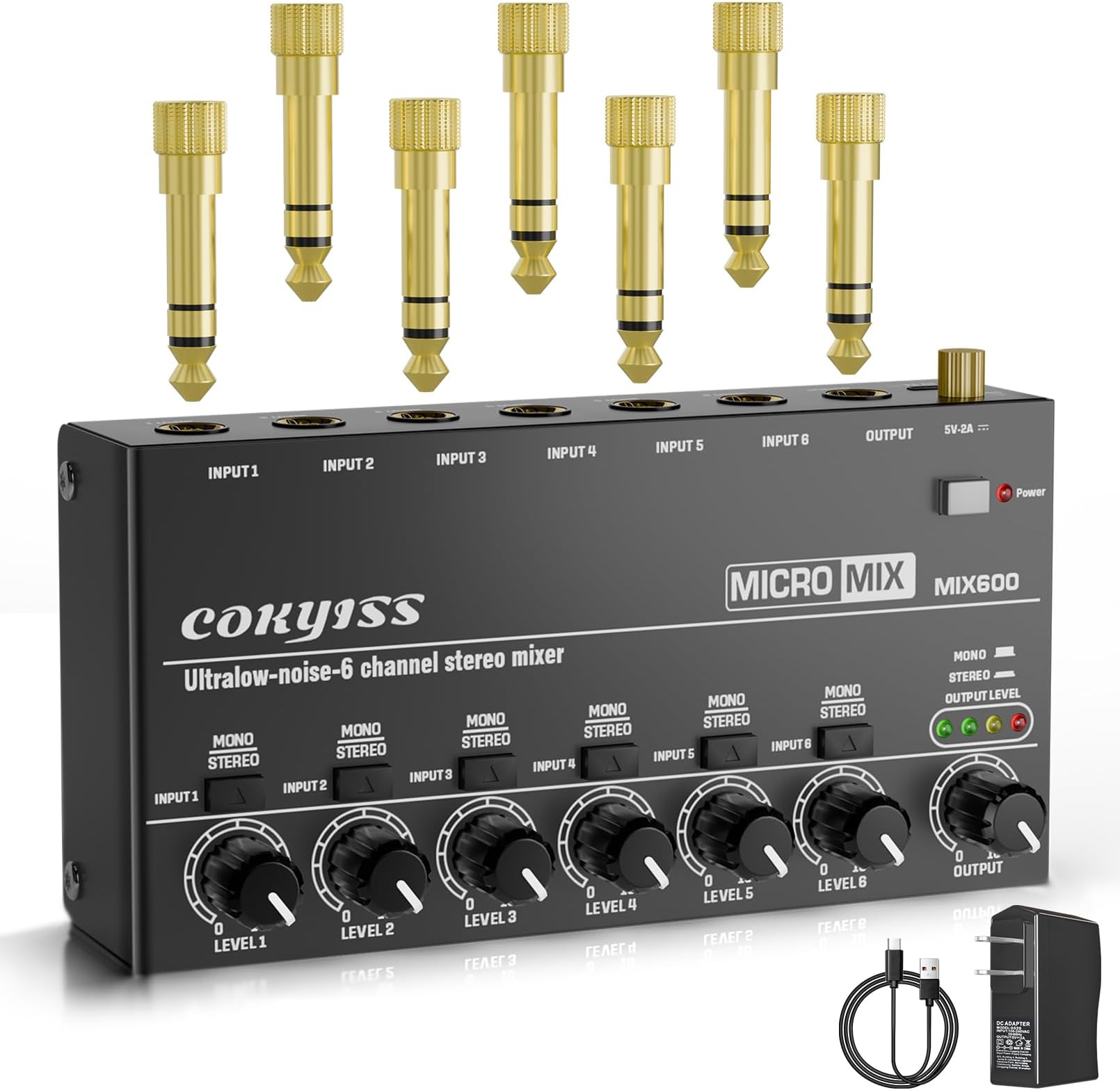 Amazon.com: Mic Mixer, 4 in 1 Out 3.5mm Condenser Microphone Mixer ...