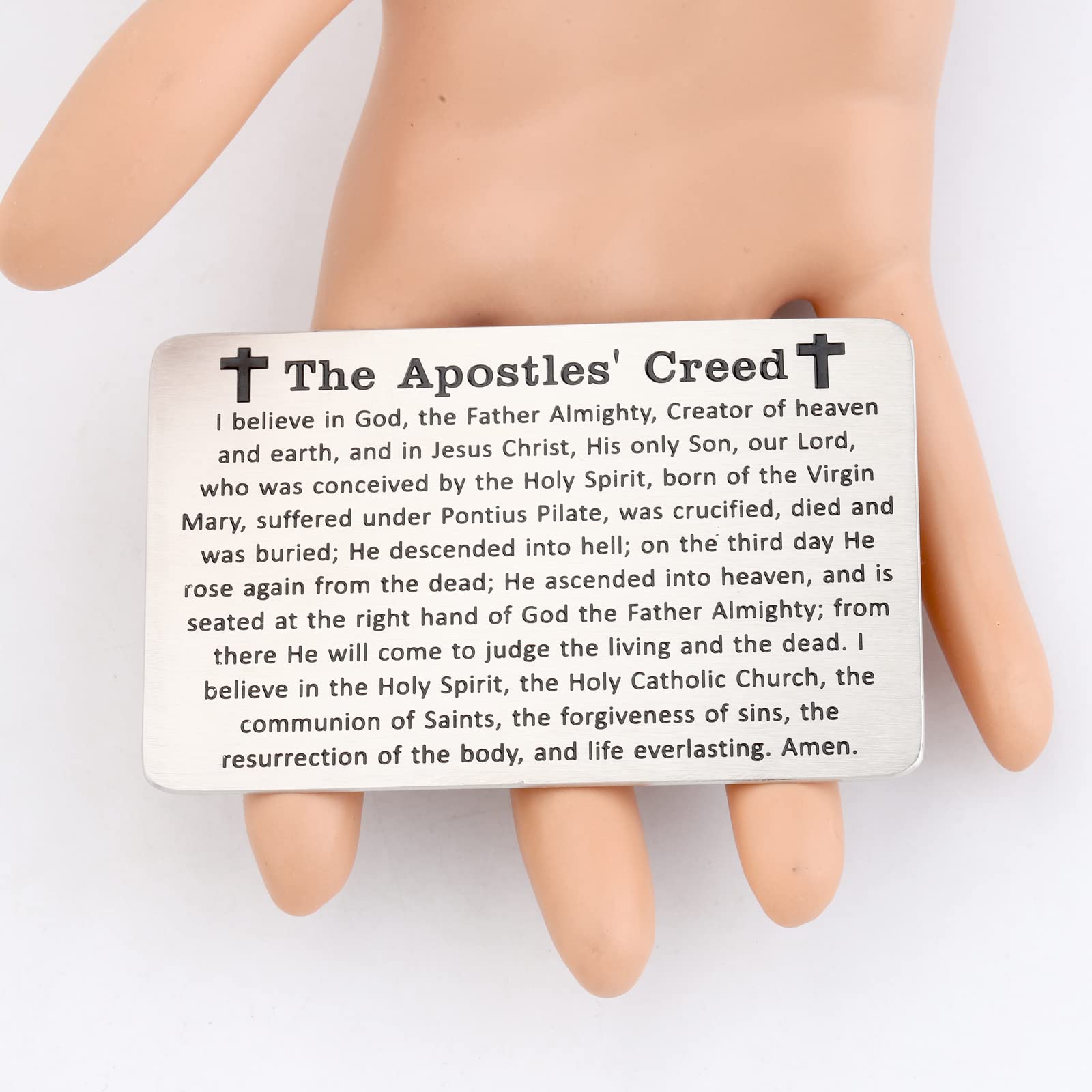 Snapklik.com : Gzrlyf The Apostles Creed Wallet Card I Believe In God ...