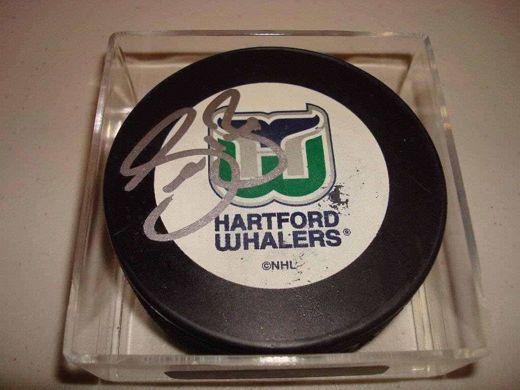 Sean Burke Signed Autographed Hartford Whalers Hockey Puck a ...