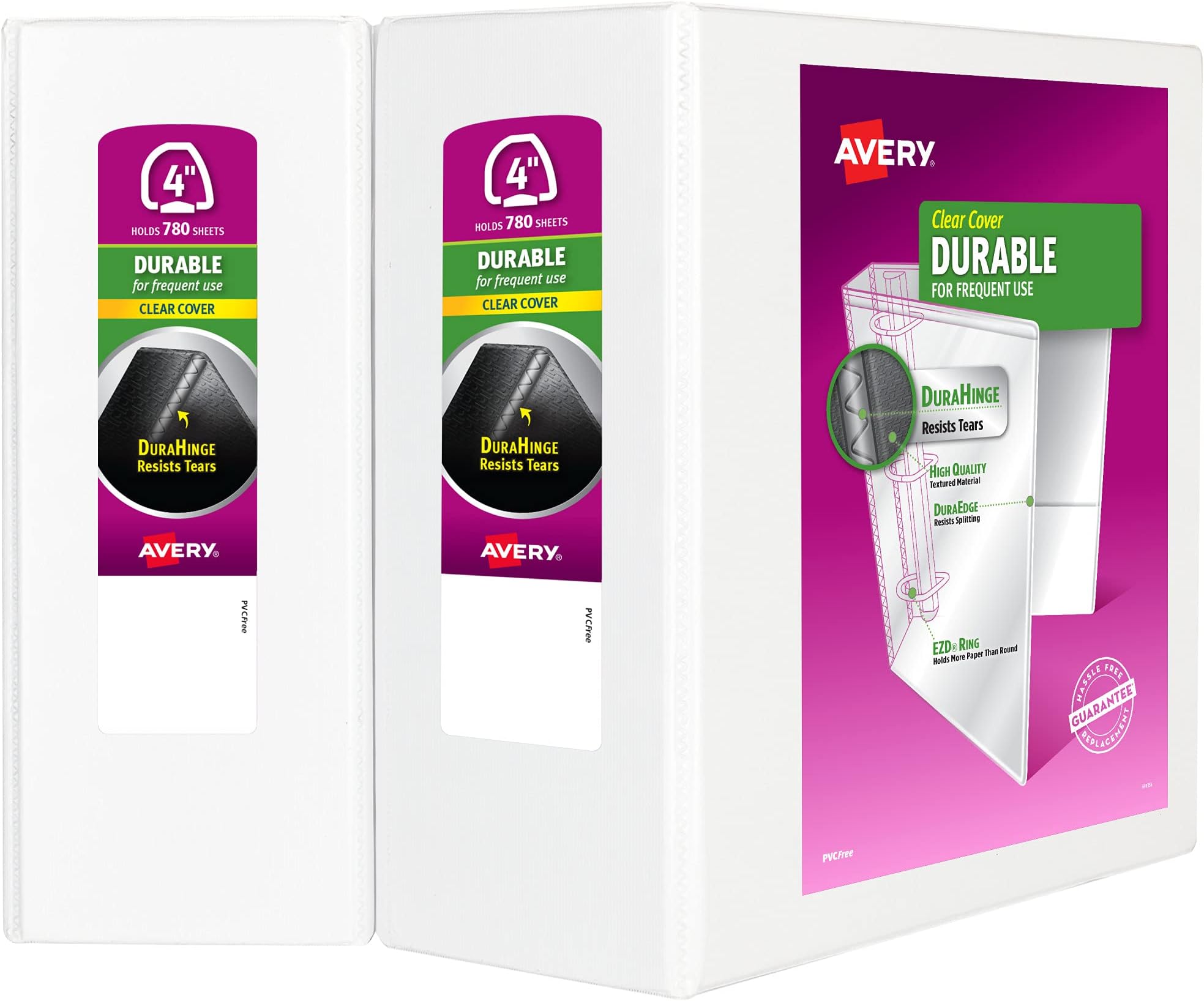 Amazon.com : Office Depot® Brand Durable View D-Ring Binder, 4" Rings ...