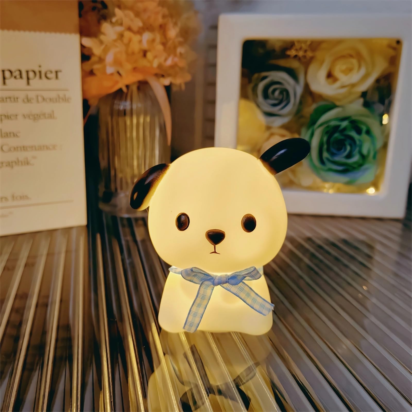 BOLOKI Night Light, Small Cute LED Night Light，Button Battery Powered ...