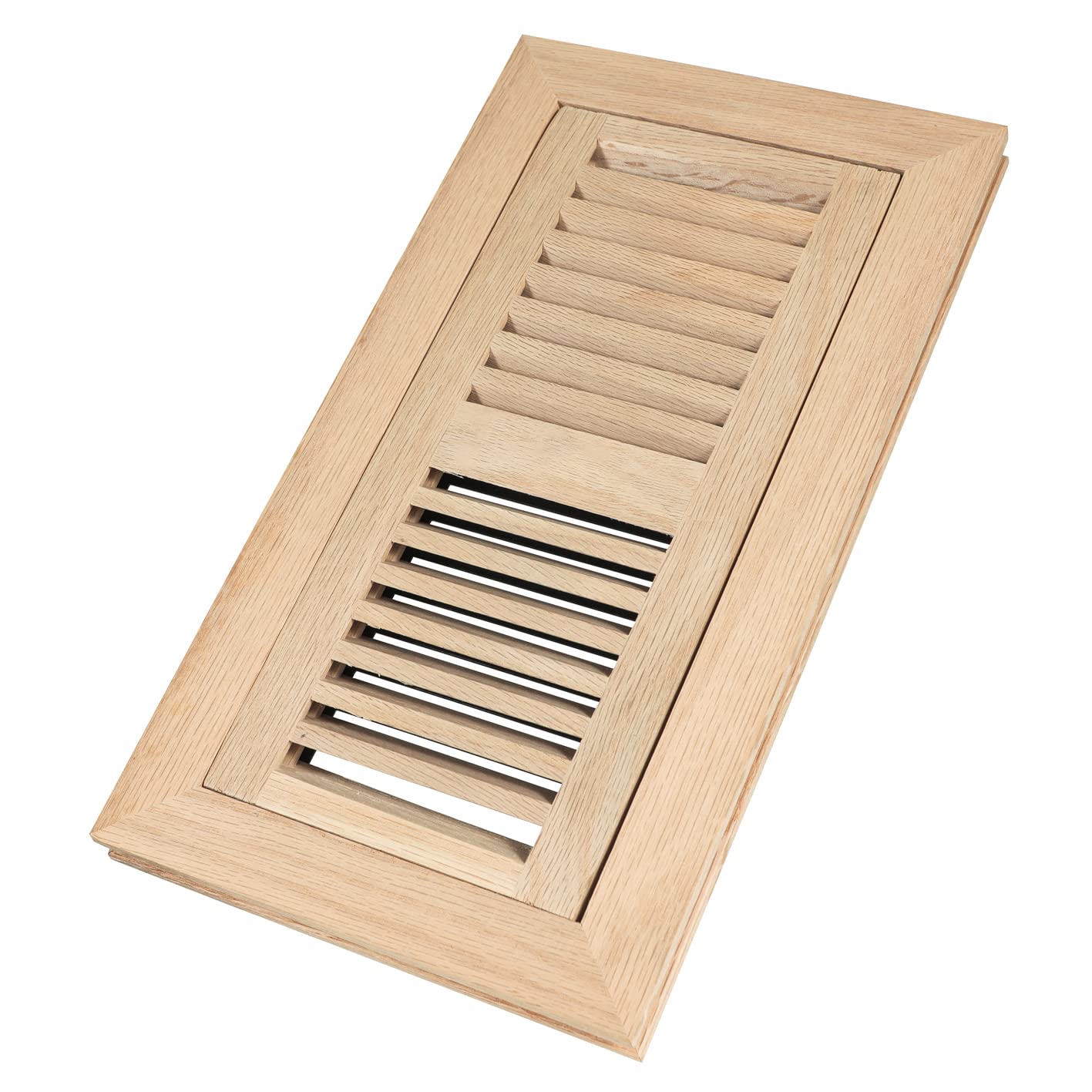 Hardwood White Oak Floor Register, Flush Mount with Frame, 4x10 Inch ...
