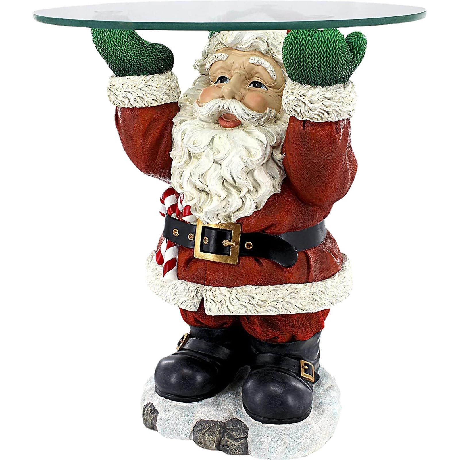 Amazon.com: Christmas Santa Claus Waiter Resin Figurine,Santa Butler ...